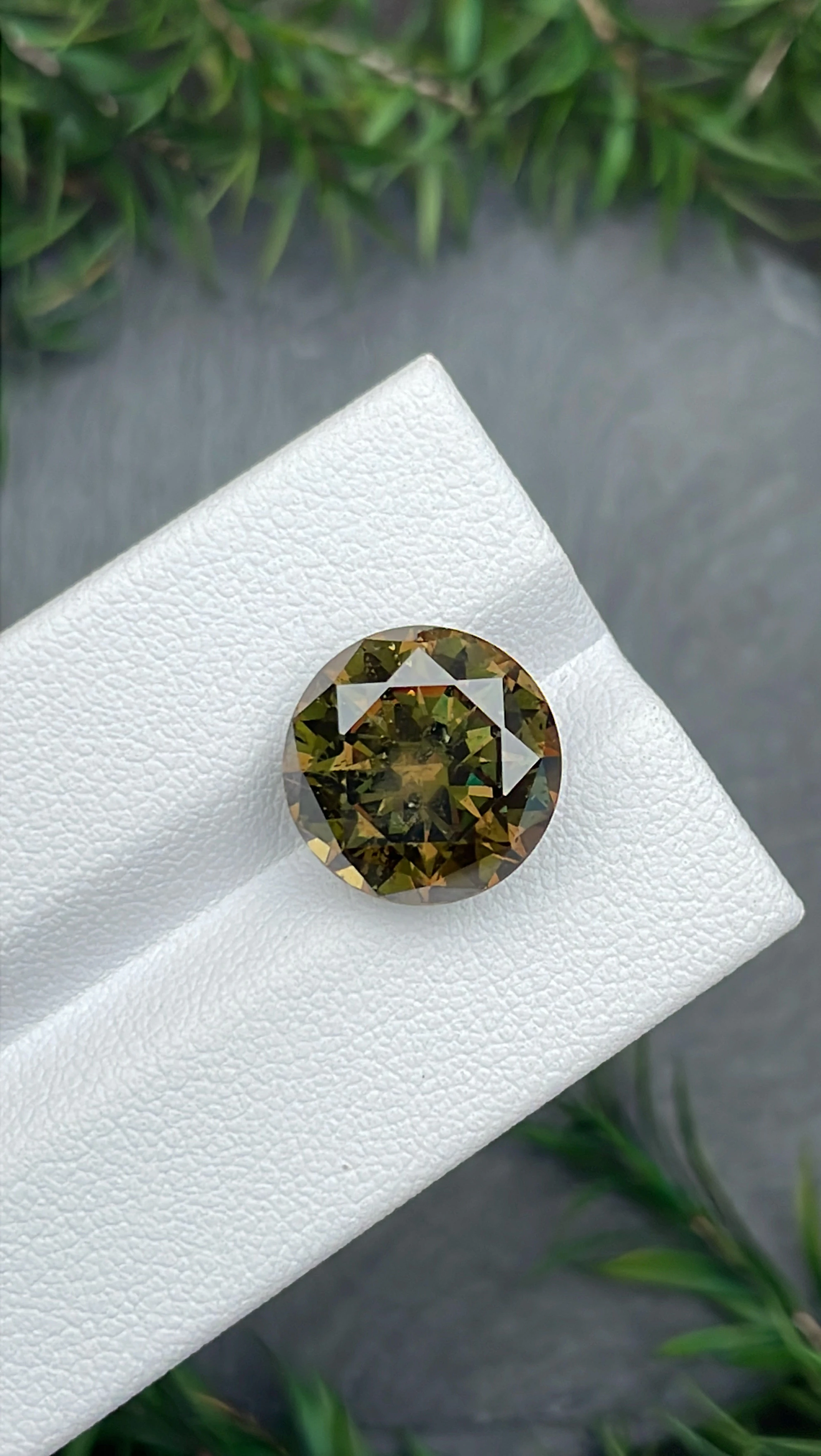 Color Change Brown Demantoid Garnet 11.04ct - 13mm (DG0002)