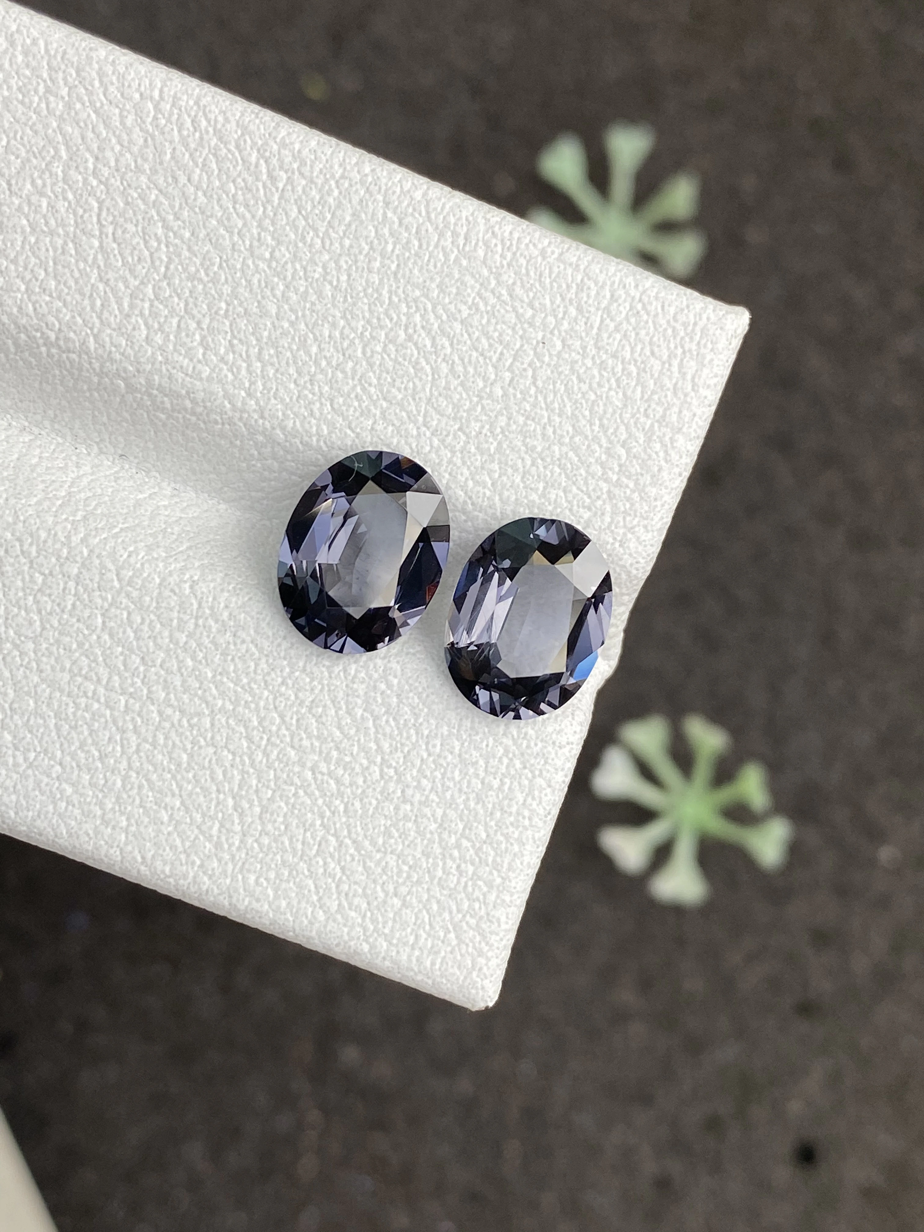 Grey Spinel 3.19ct - 9x7mm Pair (SP0328)