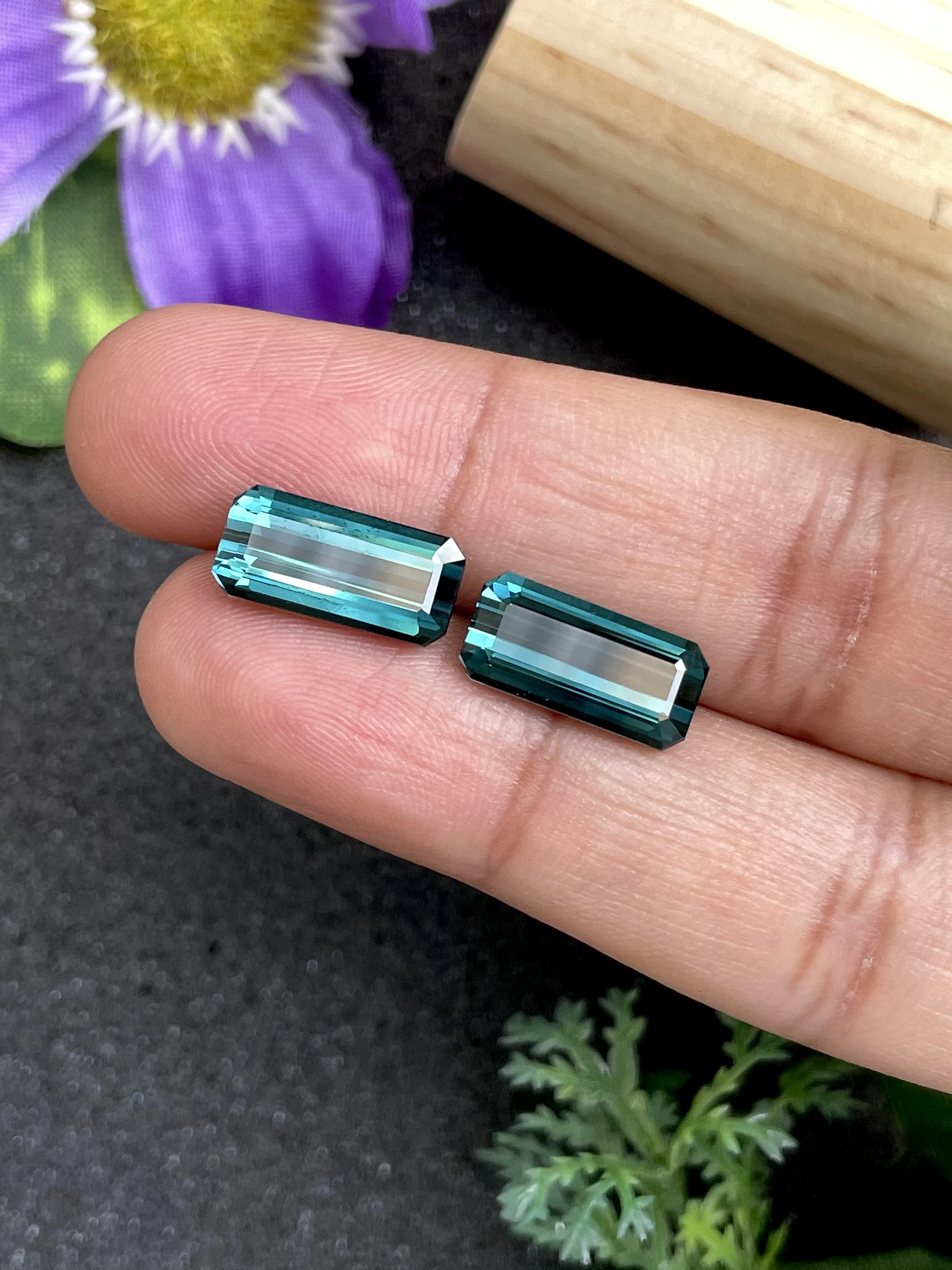 Indicolite Blue Tourmaline 8.61ct - Pair (TB0123)